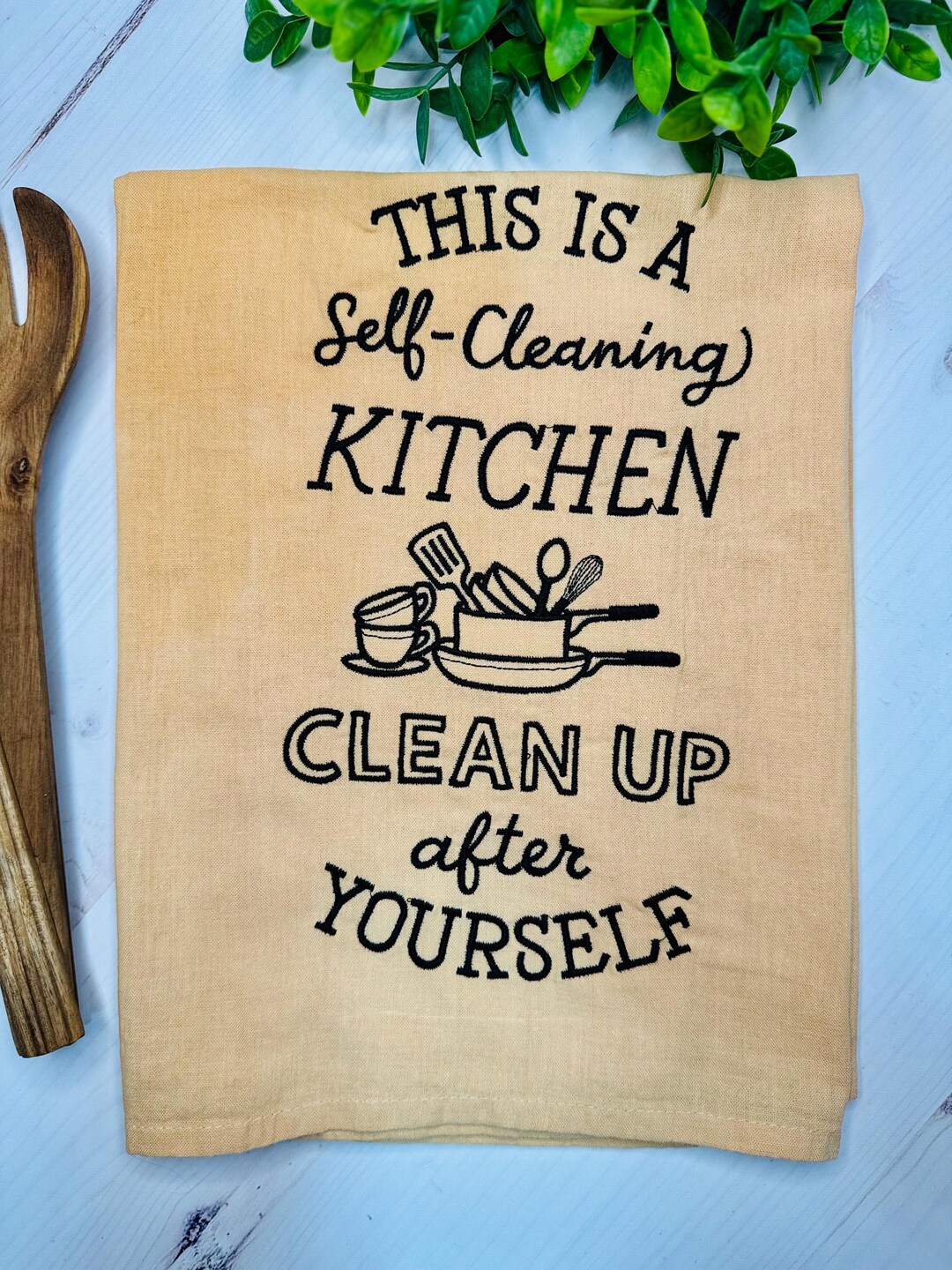 This is a Self-cleaning Kitchen Clean up After Yourself| Embroidered ...