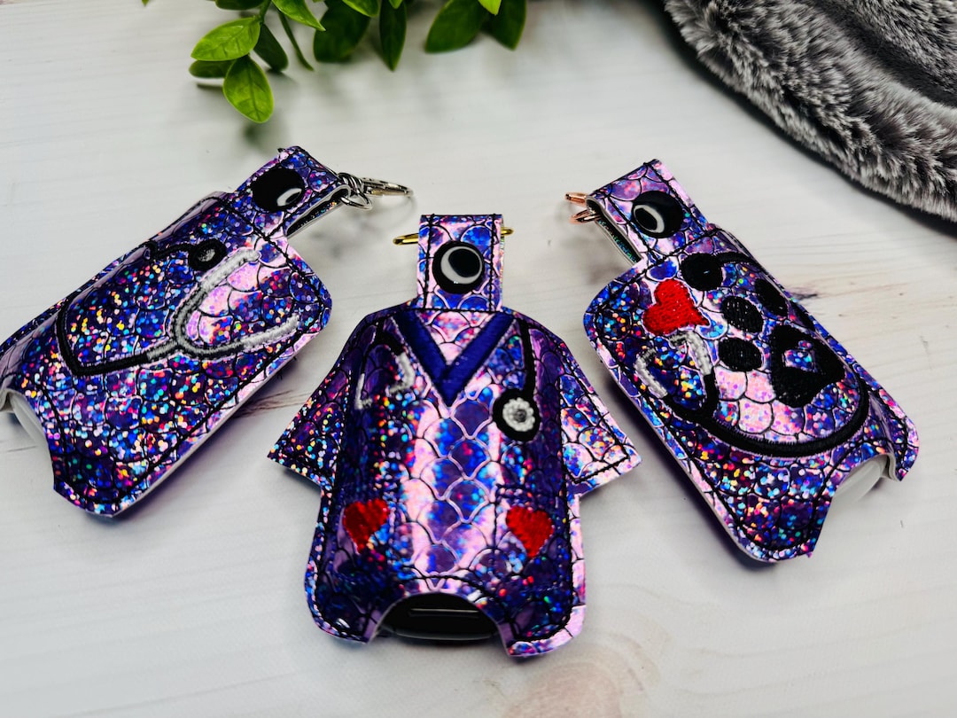 Purple Iridescent Mermaid Rainbow Sanitizer Holder Medical Stethoscope ...