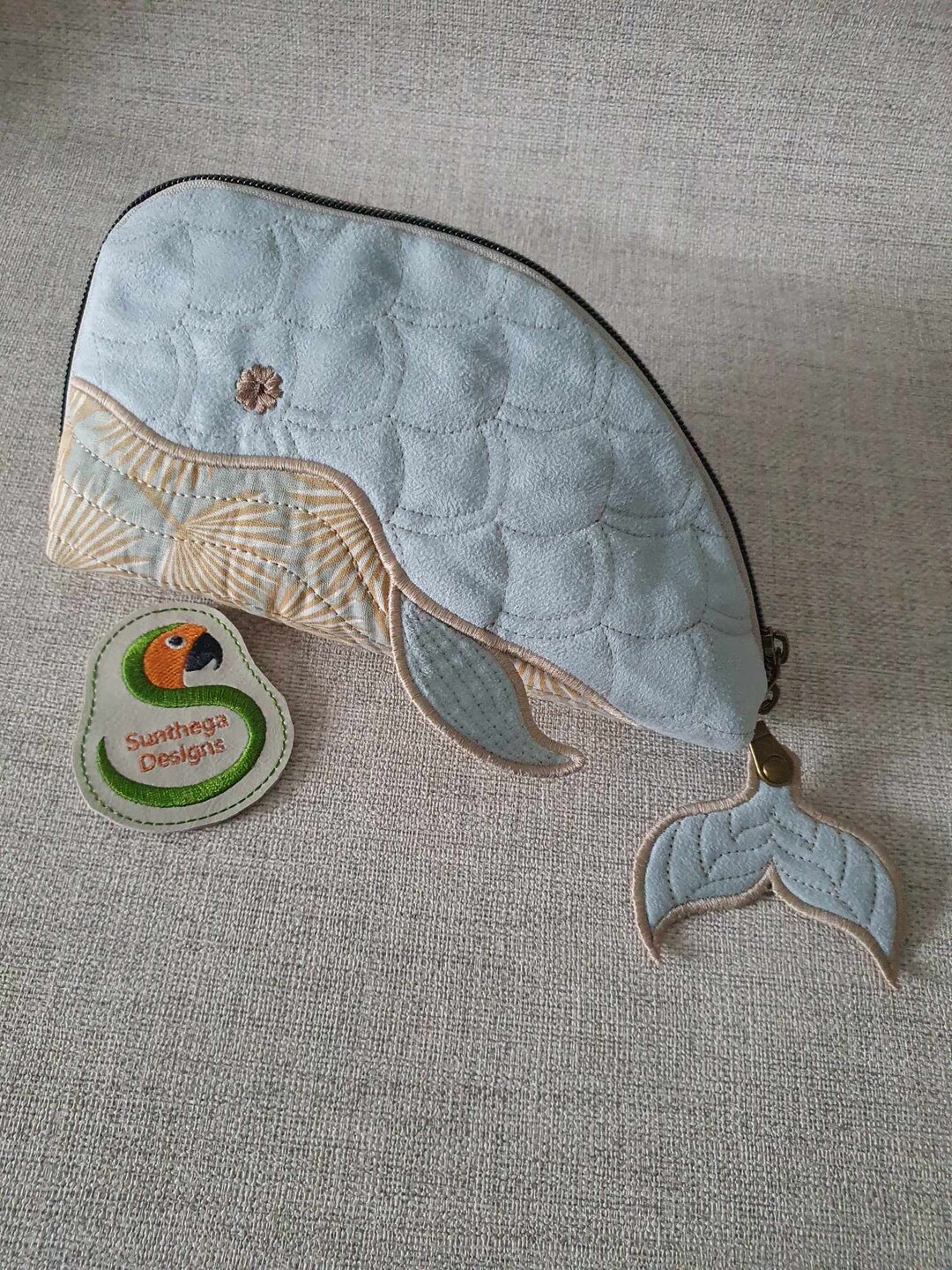 Whale Pouch 6 X 10 Panels ITH DIGITAL FILE for Embroidery Machines Only ...