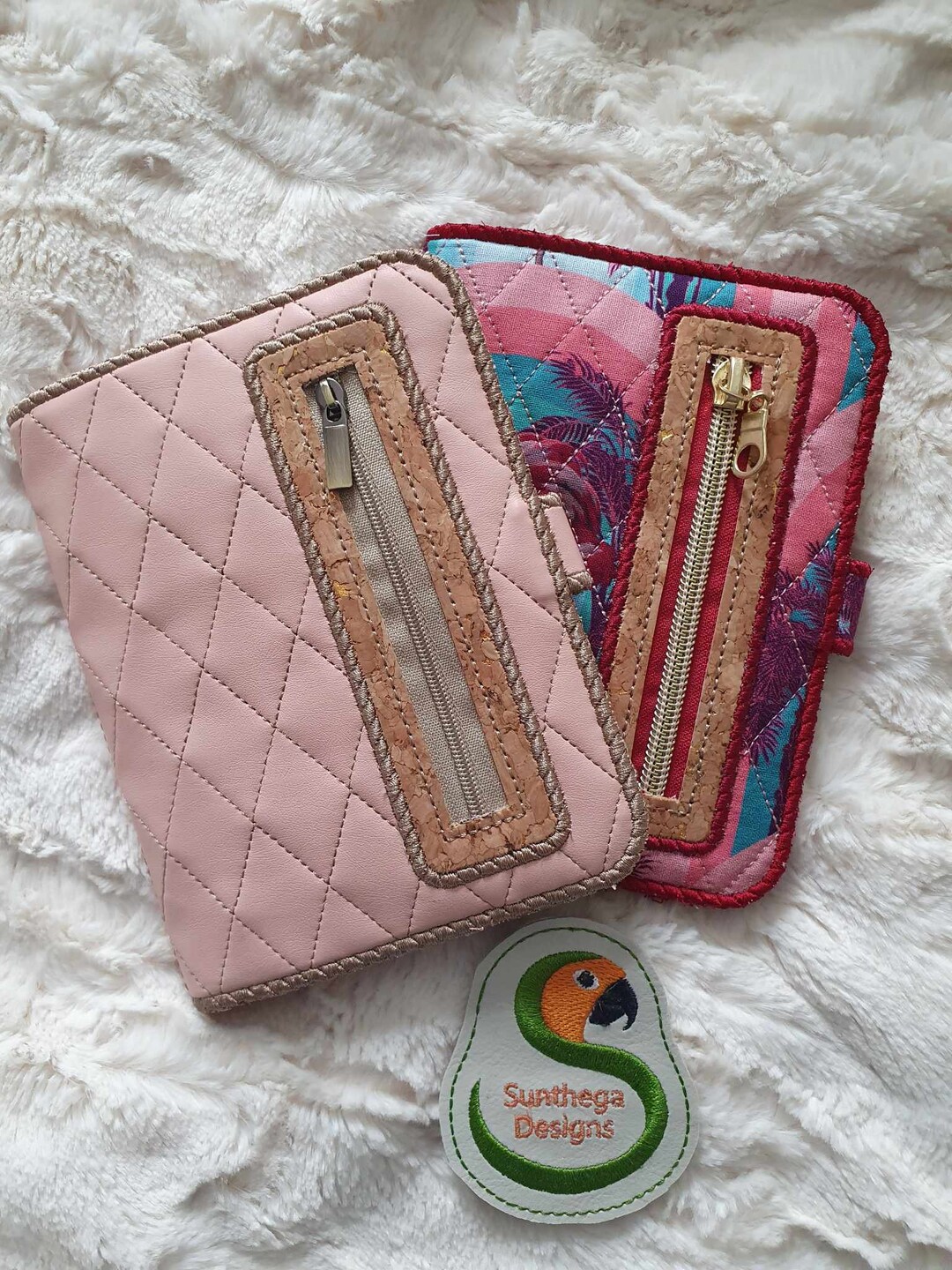 Quilted Notebook Cover With Zipper Overlay 6 X 10 for A6 Notebooks ITH ...