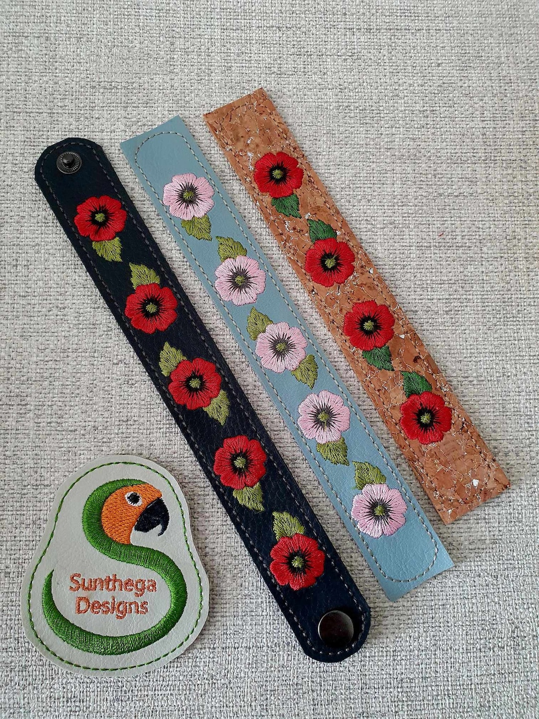 Poppy Bracelet 5 X 7 ITH DIGITAL FILE Only for Embroidery Machines Incl ...