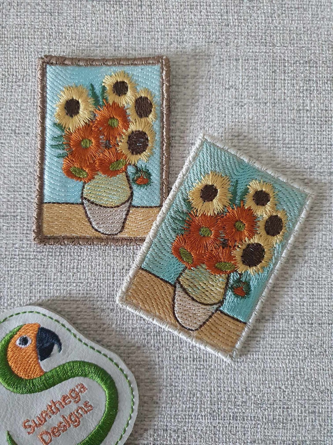 Sunflowers Insp. by Van Gogh Patch 4 X 4 and 5 X 7 ITH DIGITAL FILE ...