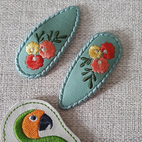 Embroidery Hair Clip - Etsy