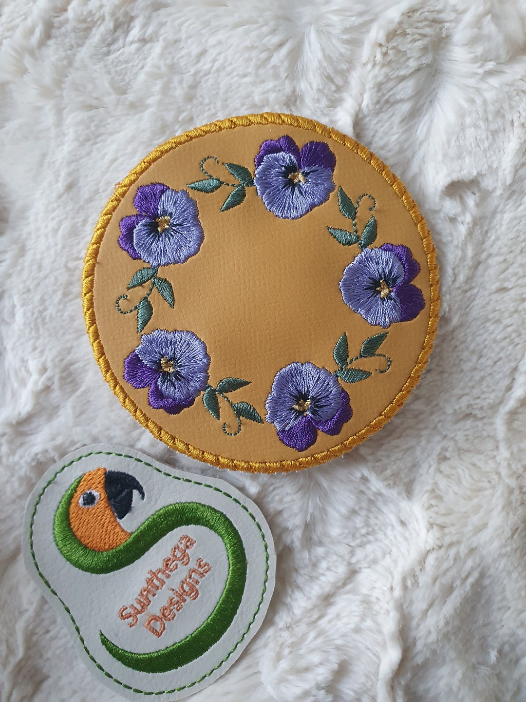 Pansy Coaster 4 X 4 ITH DIGITAL FILE Only for Embroidery Machines - Etsy