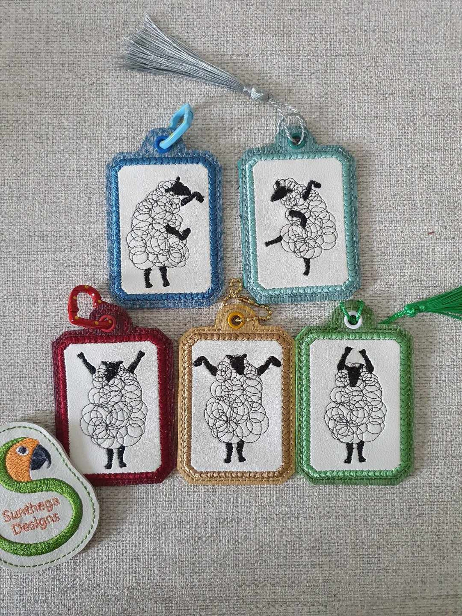 Mini Dancing Sheep Eyelet/book Mark 4 X 4 ITH DIGITAL FILE for ...