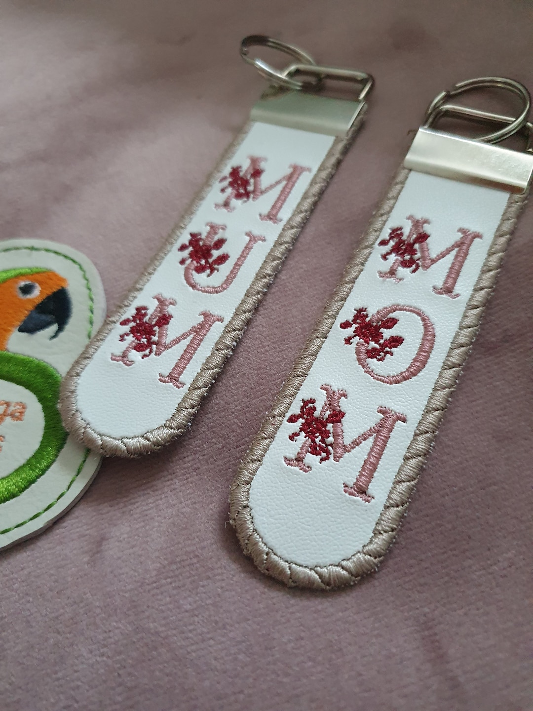 Mum, Mom, Mama Key Fobs 4 X 4 ITH DIGITAL FILE for Embroidery Machines ...