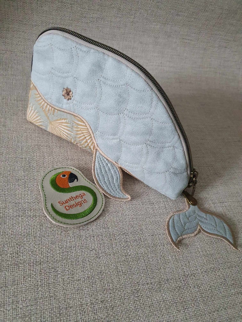 Whale Pouch 6 X 10 Panels ITH DIGITAL FILE for Embroidery Machines Only ...