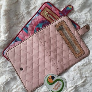 Quilted Notebook Cover With Zipper Overlay 6 X 10 for A6 Notebooks ITH ...