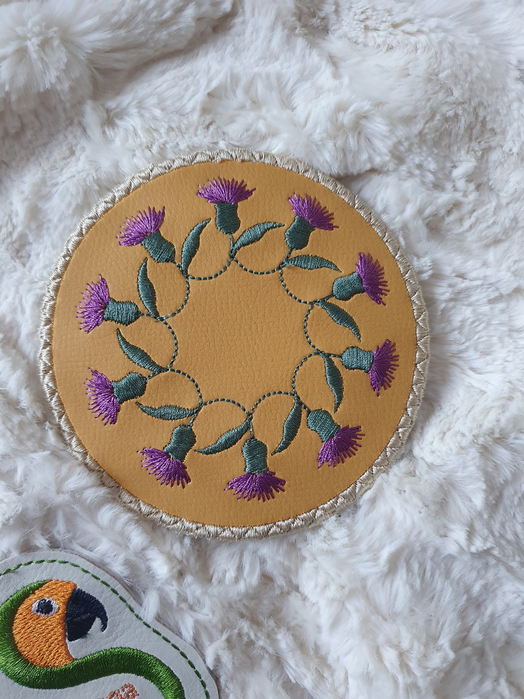 Thistle Coaster 4 X 4 ITH DIGITAL FILE Only for Embroidery Machines - Etsy