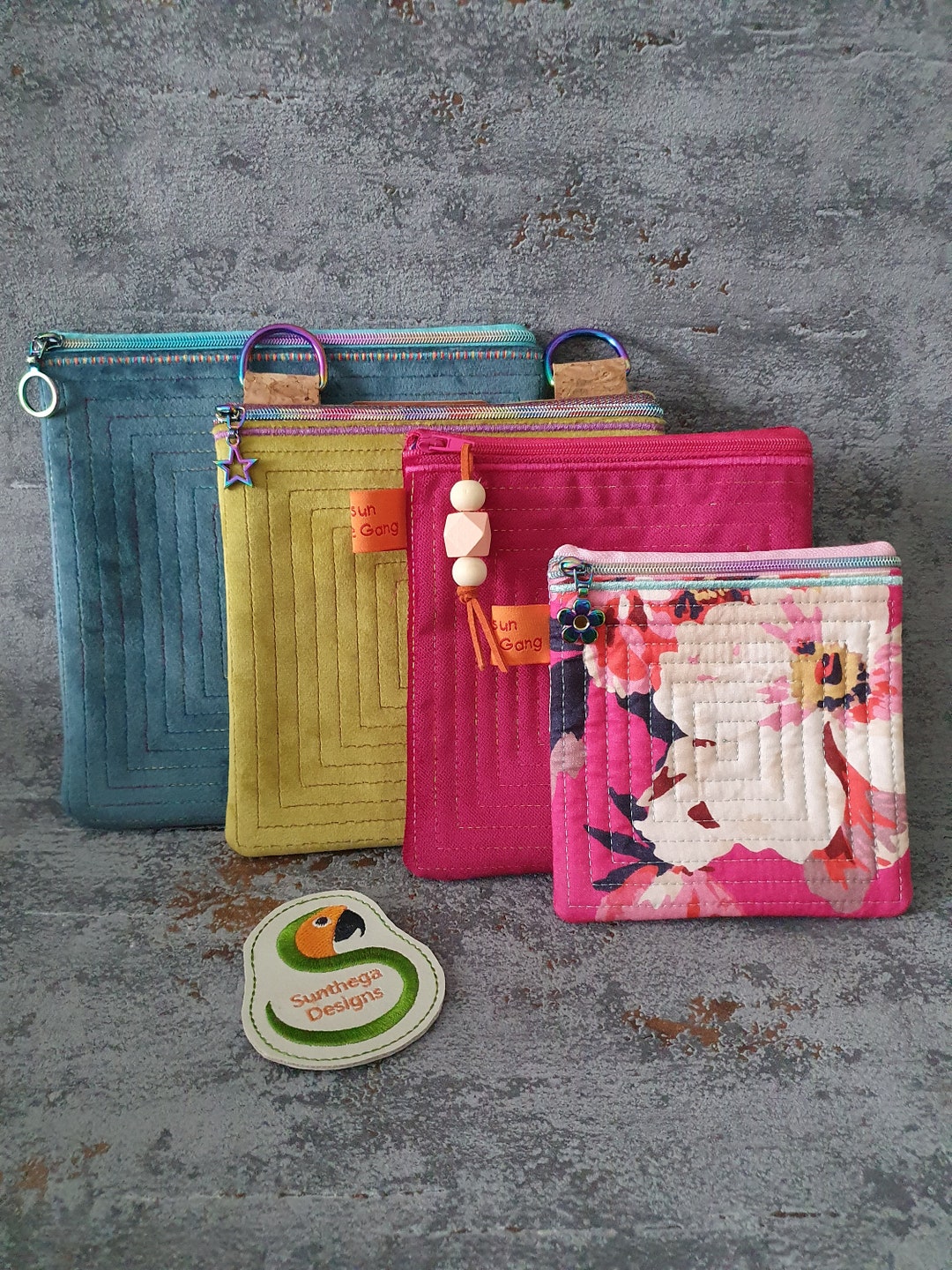 Ripple Quilted Bag 5 X 5, 6 X 6, 7 X 7, 8 X 8 ITH DIGITAL FILE for ...
