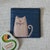 Cat Applique Coaster 4 X 4 ITH DIGITAL FILE for Embroidery Machines ...