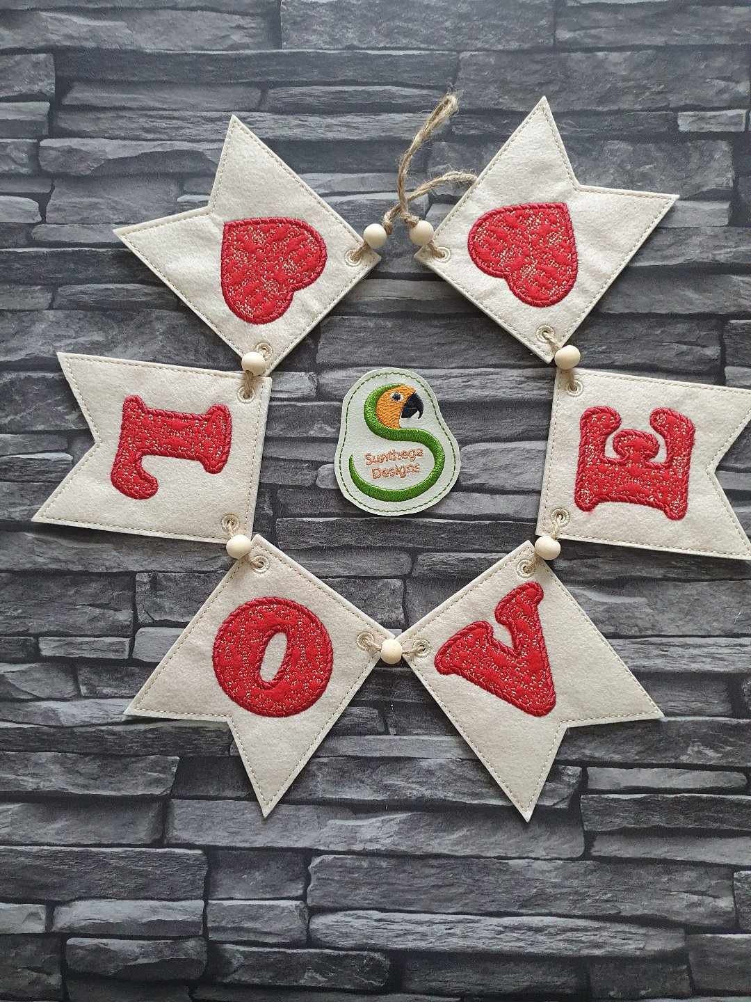 Love Banner 4 X 4 ITH DIGITAL FILE Only for Embroidery Machines - Etsy