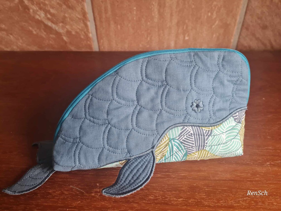 Whale Pouch 7 X 12 Panels ITH DIGITAL FILE for Embroidery Machines Only ...