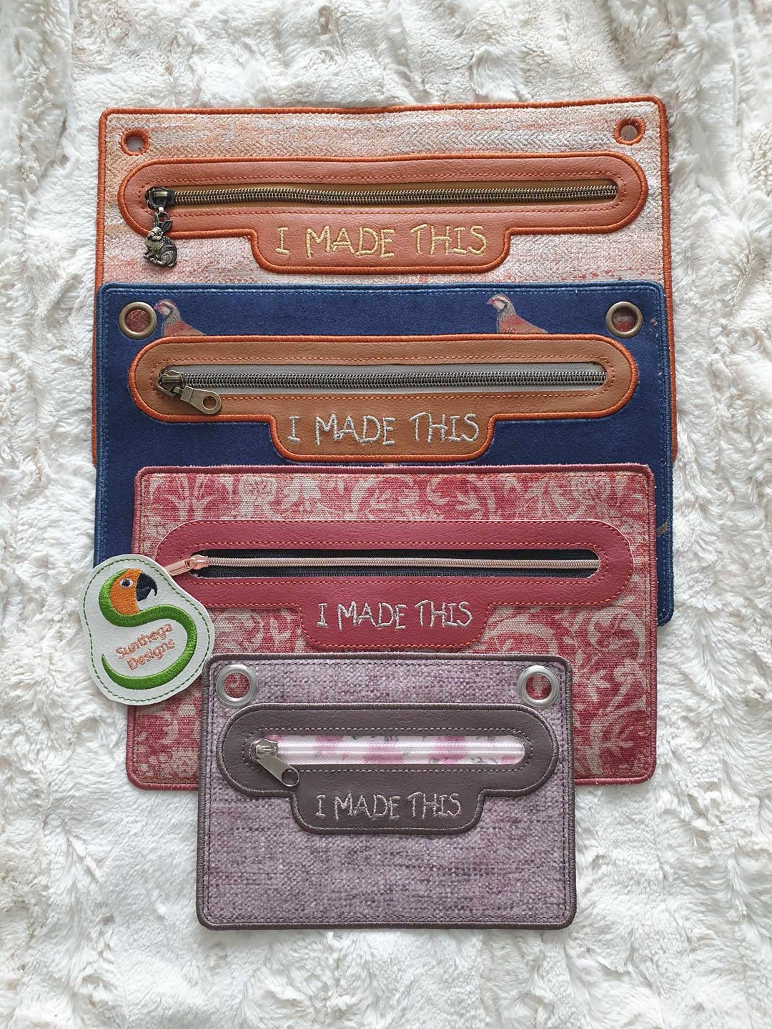 NF I Made This Zipper Overlay/bag Insert, Slim Clutch 4 Sizes ITH ...