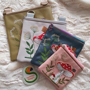 Mushroom and Snail Top Zip Bags 8 X 8, 7 X 7, 6 X 6, 5 X 5 ITH DIGITAL ...