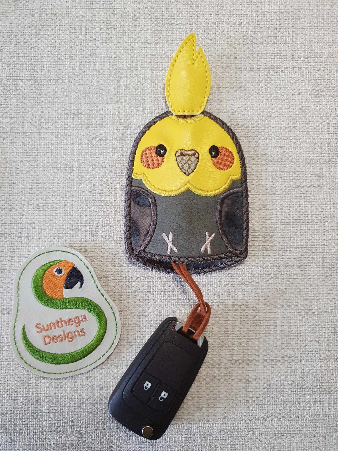 Cockatiel Key Sleeve 4 X 4 ITH DIGITAL FILE for Embroidery Machines ...