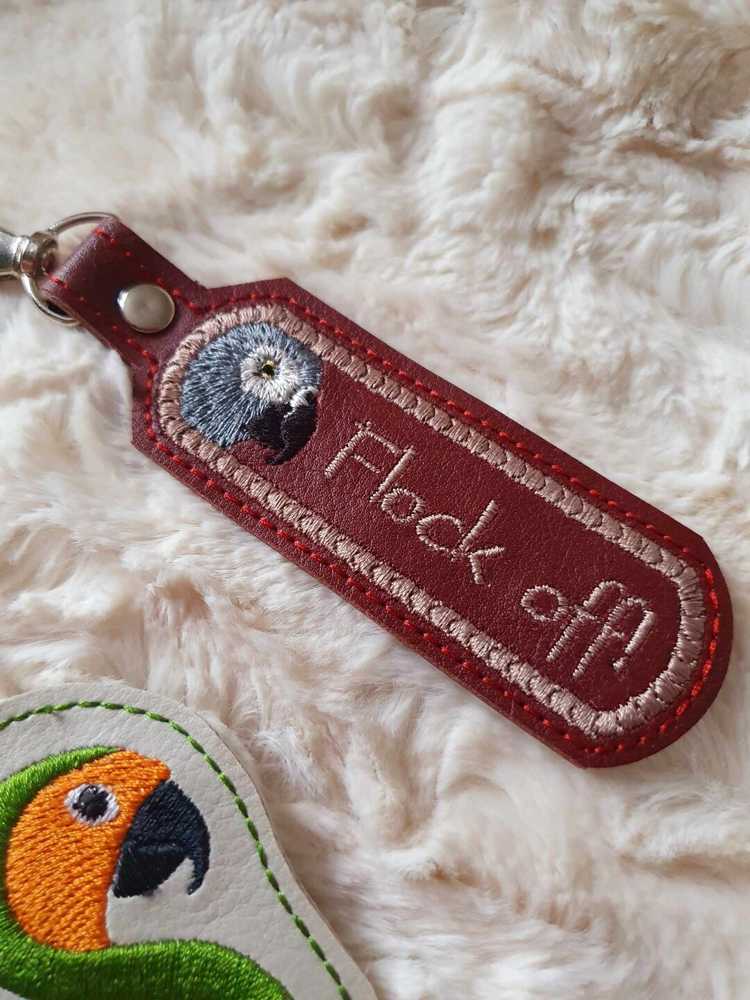 Flock off African Grey Key Fob 4 X 4 ITH DIGITAL FILE Only for ...