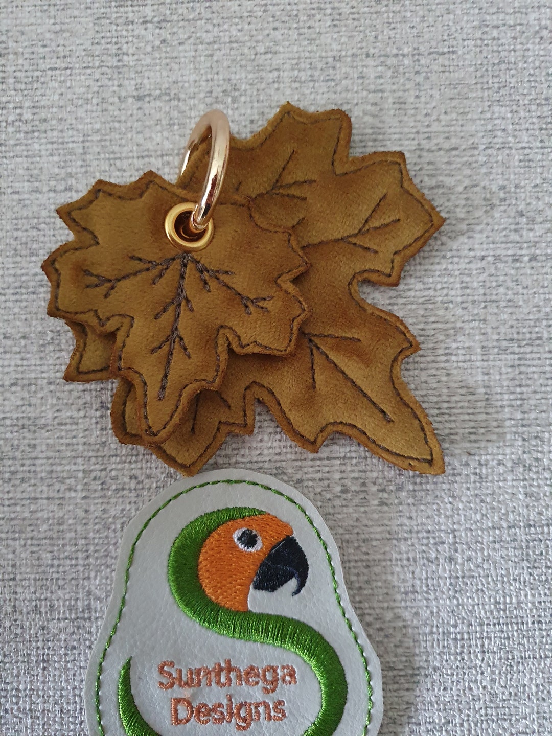 Puffy Maple Leaf Keyfob With Tab and Eyelet 4 X 4 ITH DIGITAL FILE for ...