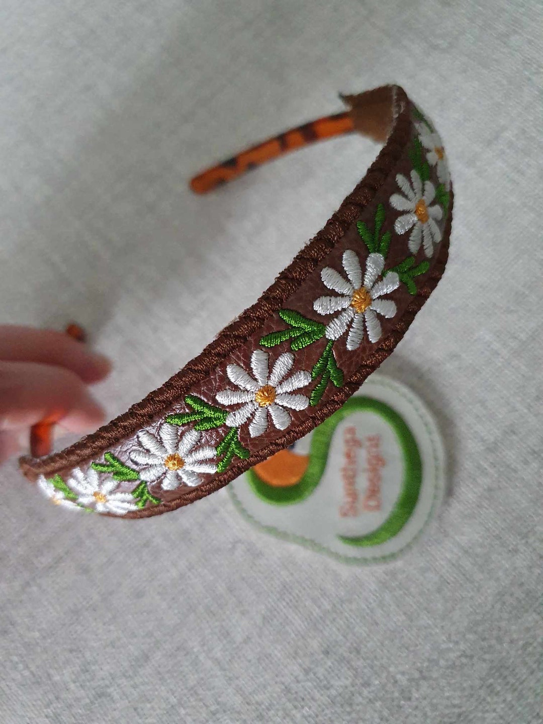 Daisy Head Band Cover 5 X 7 ITH DIGITAL FILE for Embroidery Machines ...