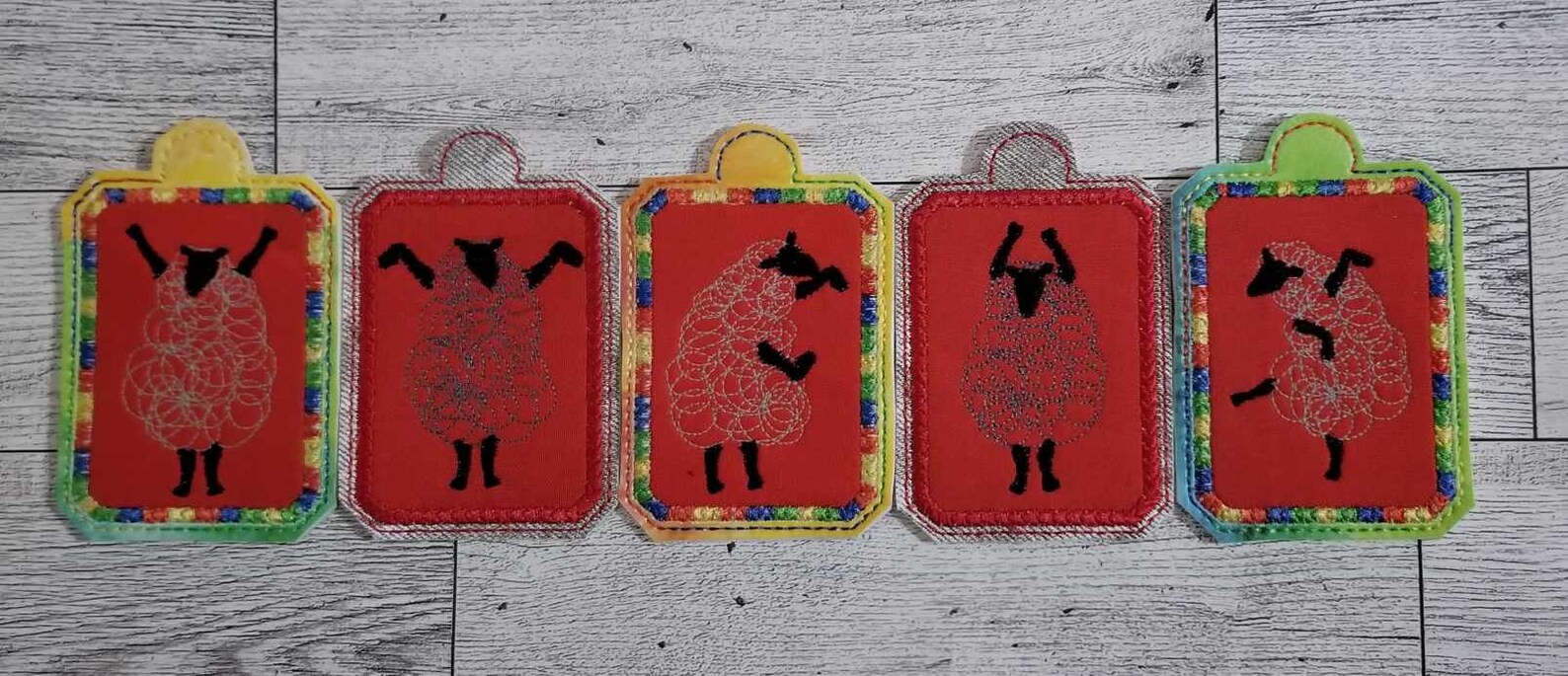 Mini Dancing Sheep Eyelet/book Mark 4 X 4 ITH DIGITAL FILE for ...