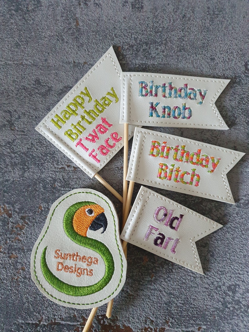 Cake Flags 4 X 4, 7 Different Flag Plus 2 Blank ITH DIGITAL EMBROIDERY ...