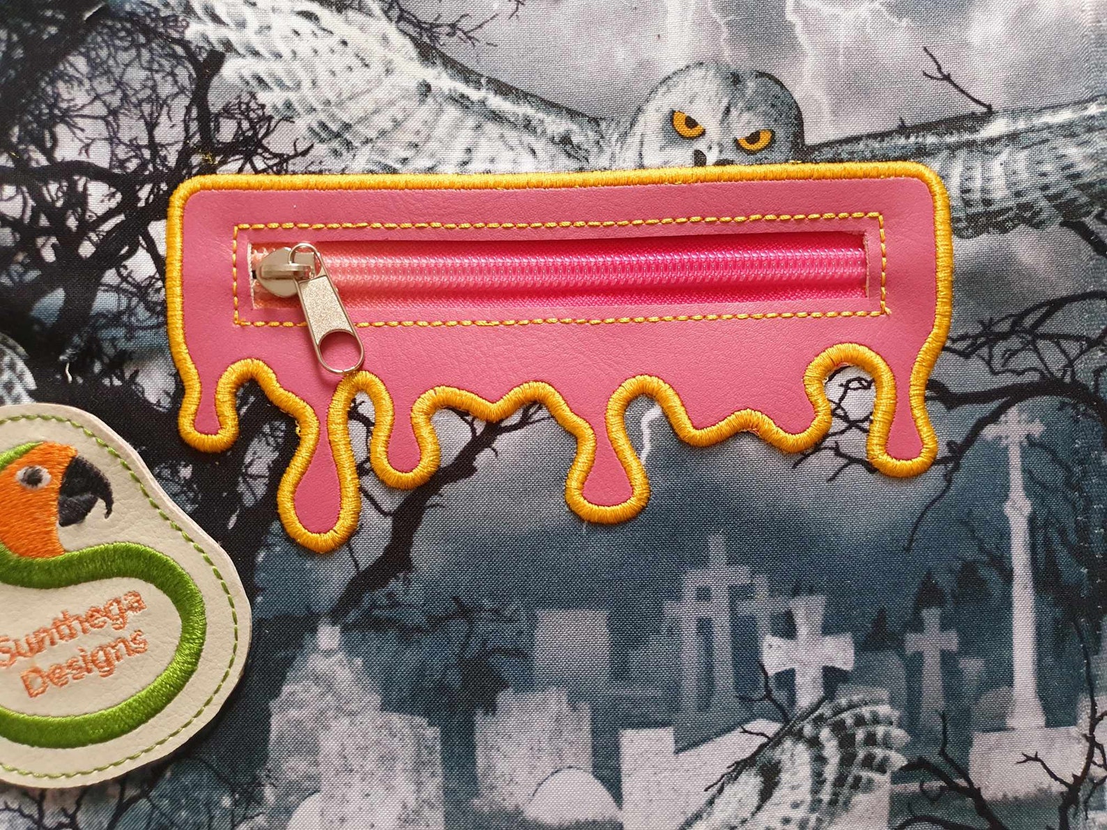 Paint Drip Zipper Overlay 3 Sizes ITH DIGITAL FILE for Embroidery ...