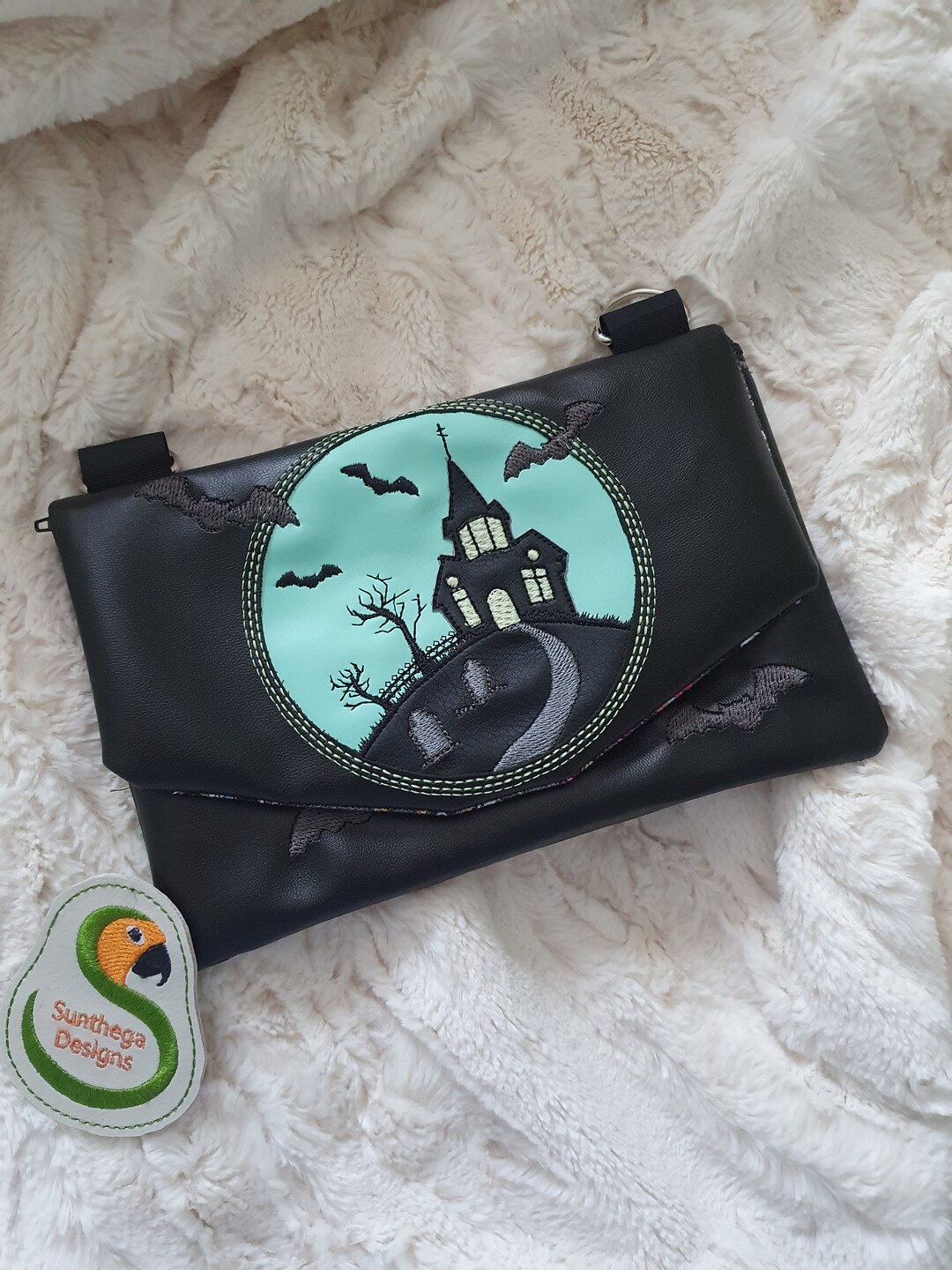 Halloween House Bag 6 X 9 ITH DIGITAL FILE Only Reversed Applique ...