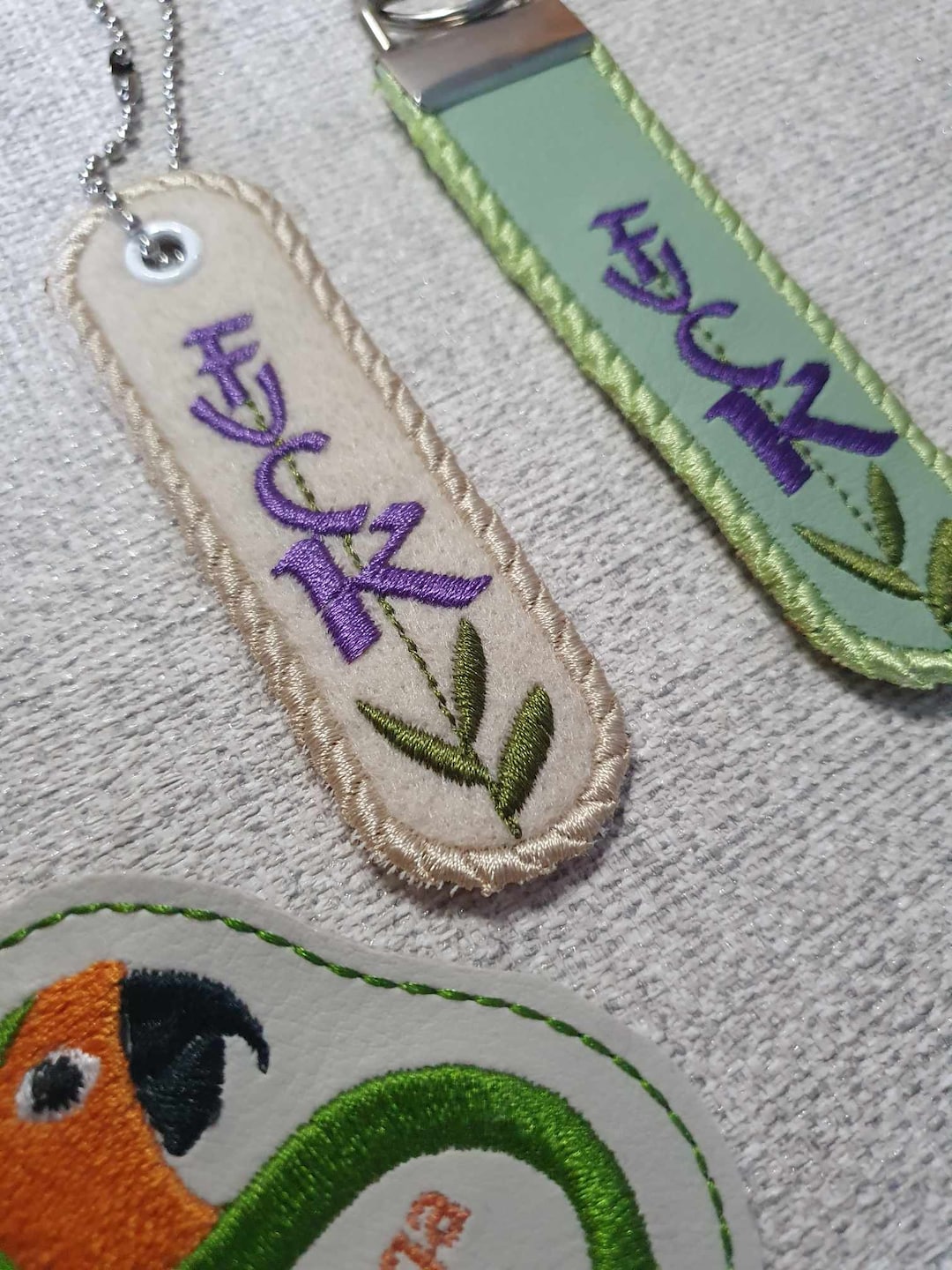 Rude Lavender Key Fob and Eyelet 4 X 4 ITH DIGITAL FILE for Embroidery ...