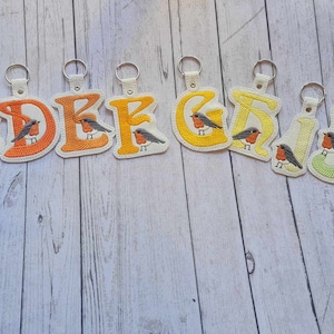 Robin English Alphabet Monogram Key Fob 4 X 4 ITH DIGITAL FILE Only for ...