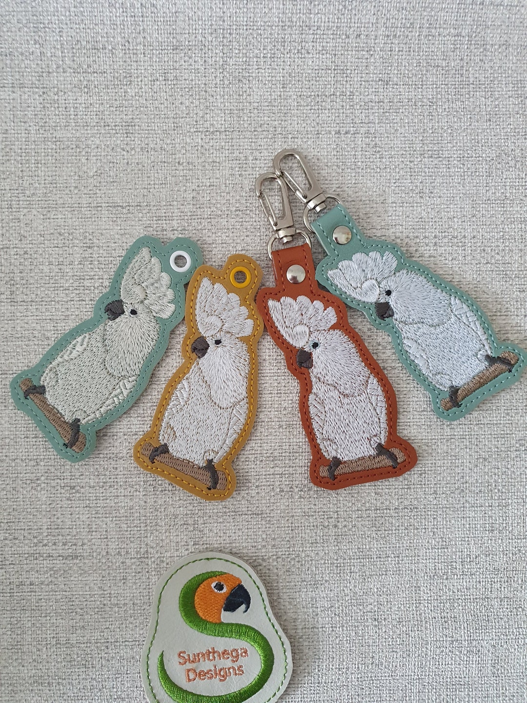 Umbrella Cockatoo Key Fob With Free Eyelet 4 X 4 ITH DIGITAL FILE Only ...