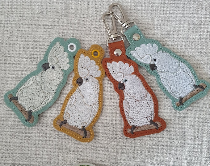 Dangling Umbrella Cockatoo Keychain - Etsy