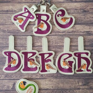 Robin English Alphabet Monogram Key Fob 4 X 4 ITH DIGITAL FILE Only for ...