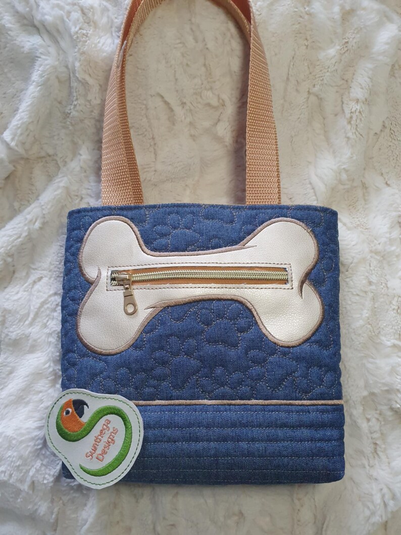 NF Dog Paw Tote Bag 6 X 10 ITH DIGITAL File, Requires Sewing Machine ...
