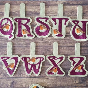 Robin English Alphabet Monogram Key Fob 4 X 4 ITH DIGITAL FILE Only for ...
