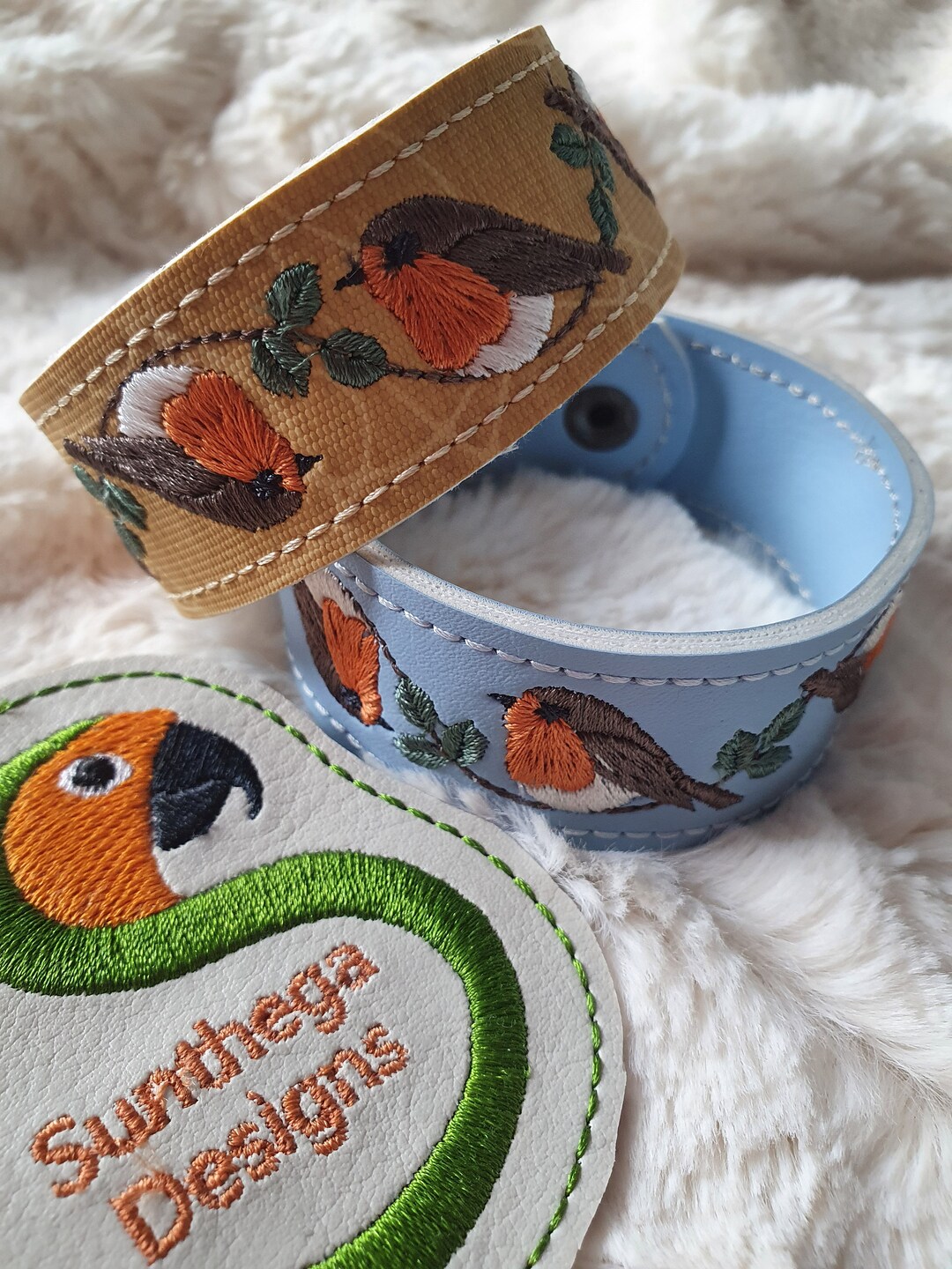 Robin Bracelet 5 X 7 ITH DIGITAL FILE Only for Embroidery Machines Incl ...