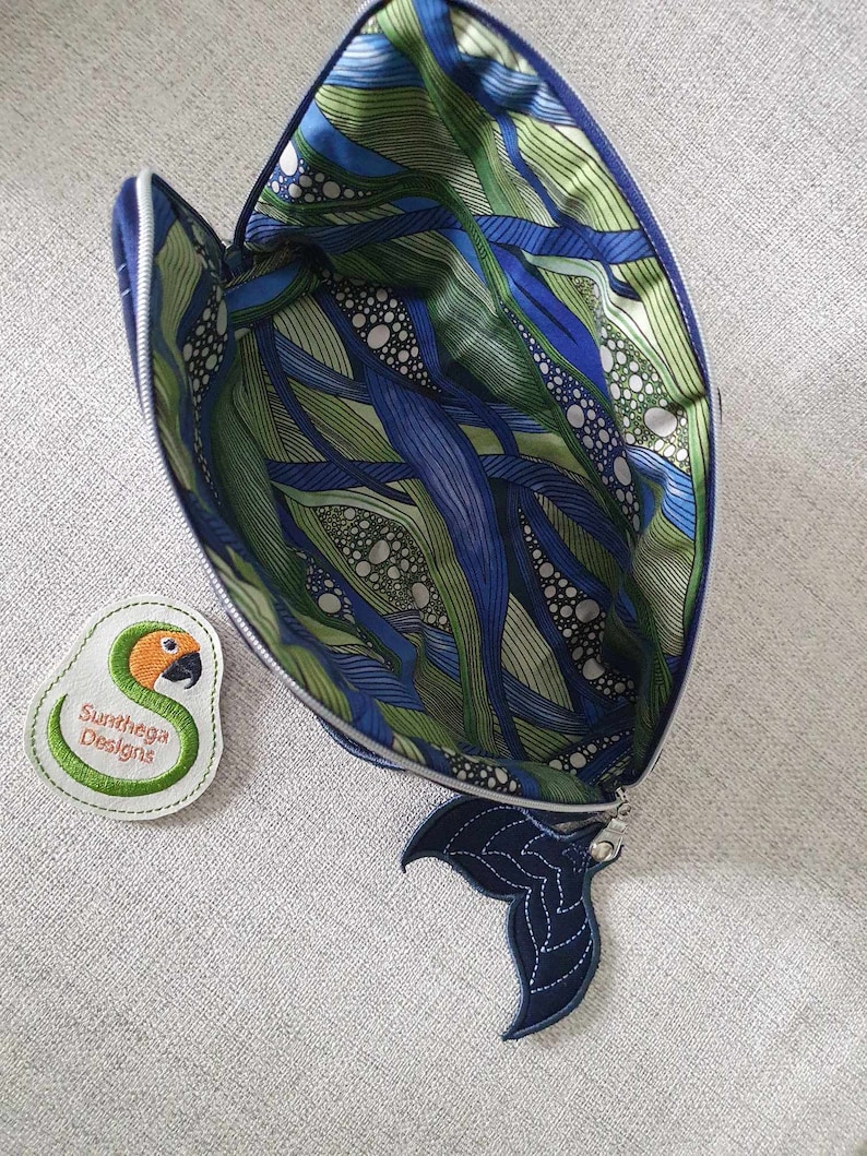 Whale Pouch 7 X 12 Panels ITH DIGITAL FILE for Embroidery Machines Only ...