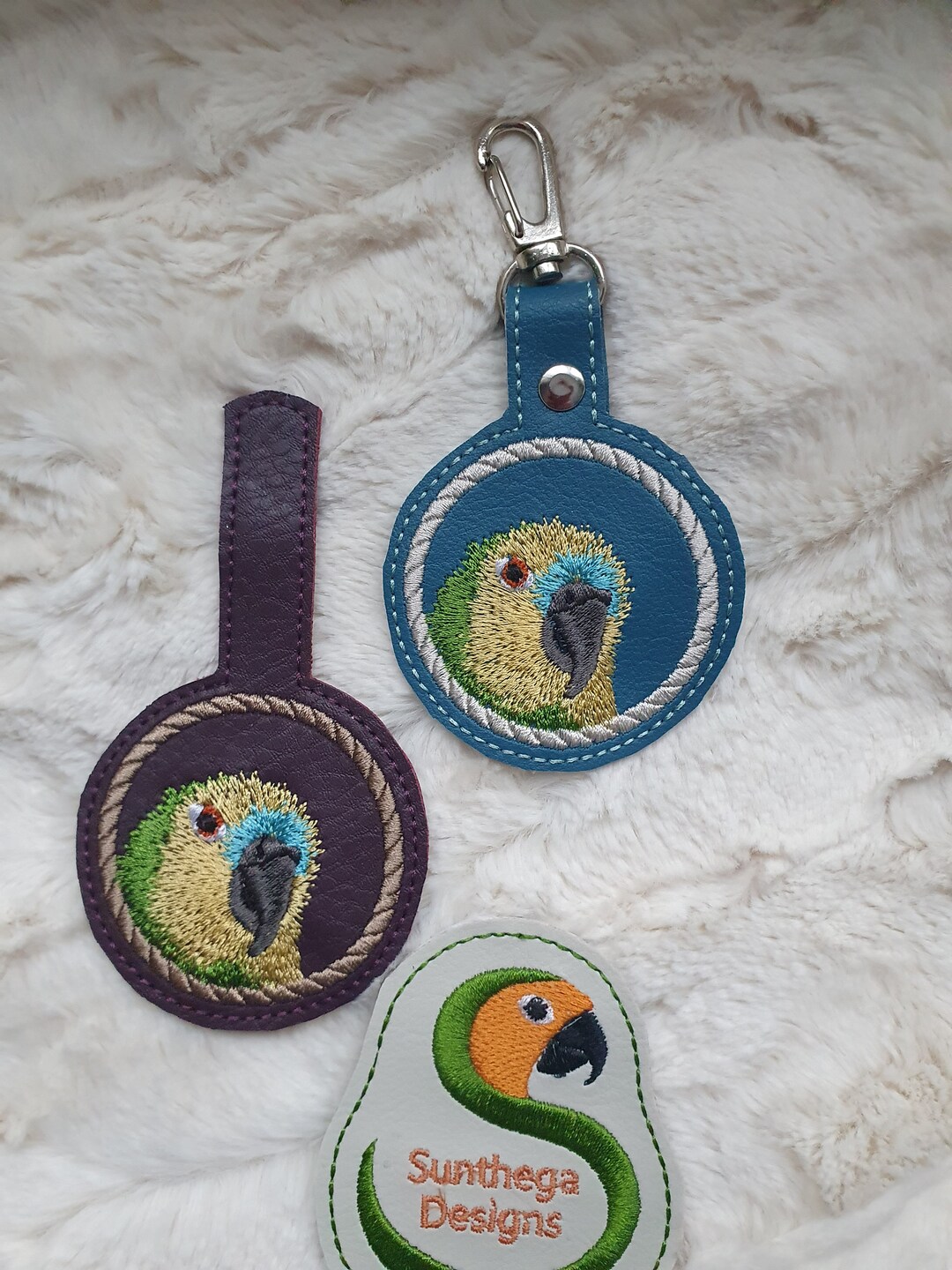 Blue Fronted Amazon Key Fob 4 X 4 ITH DIGITAL FILE - Etsy