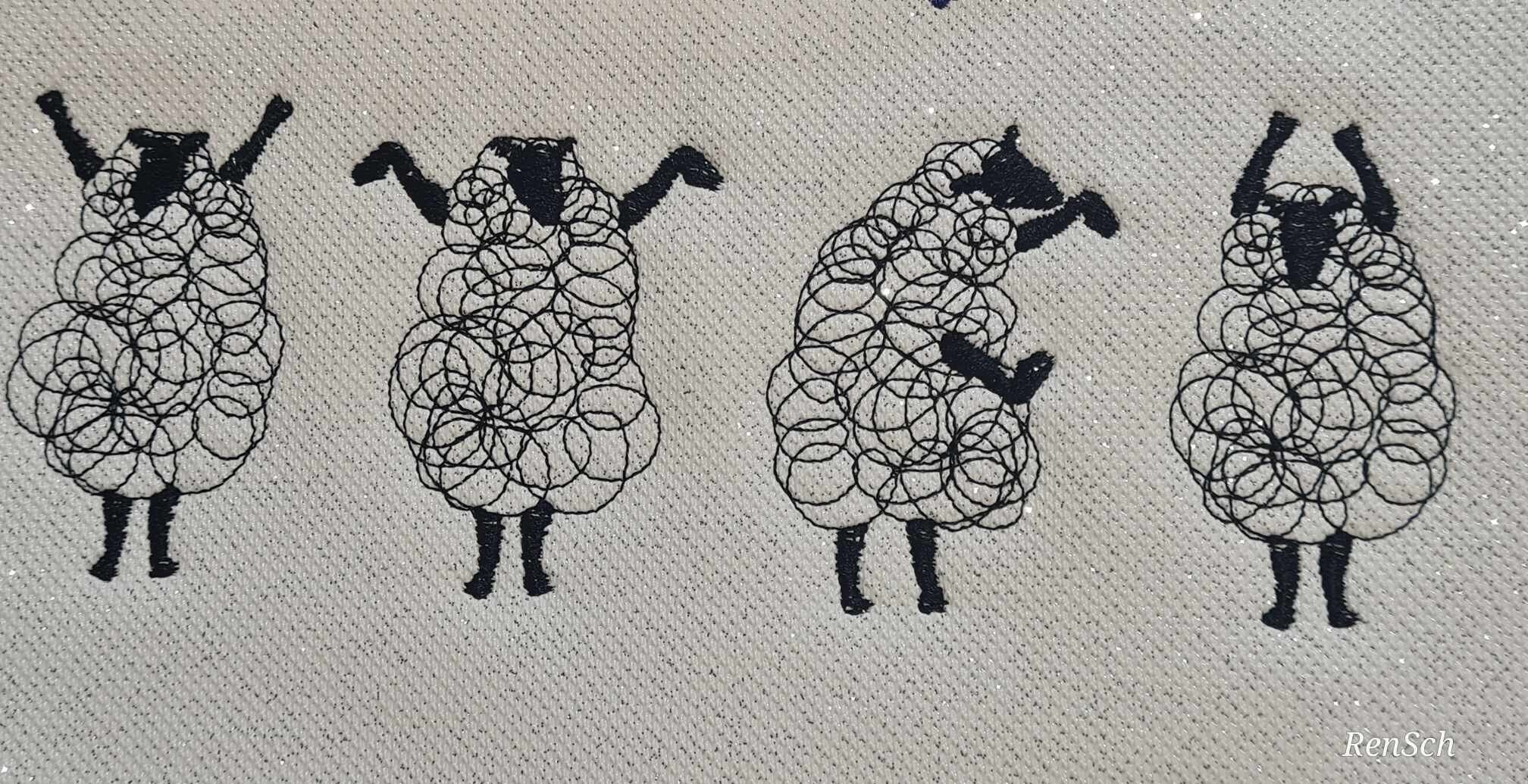 Mini Dancing Sheep Eyelet/book Mark 4 X 4 ITH DIGITAL FILE for ...