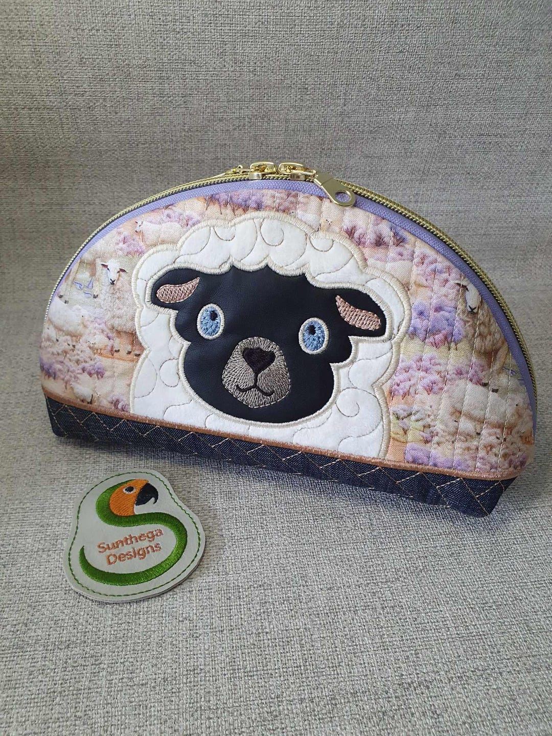 NF Sheep Pouch Panels 7 X 12 ITH DIGITAL File for Embroidery Machines ...