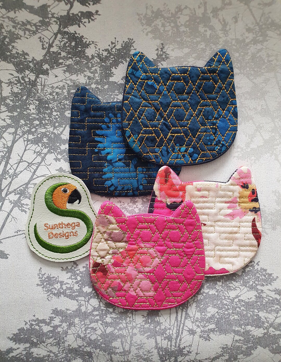 Cat Quilted Coasters 4 X 4 ITH DIGITAL FILE , 2 Style Included - Etsy