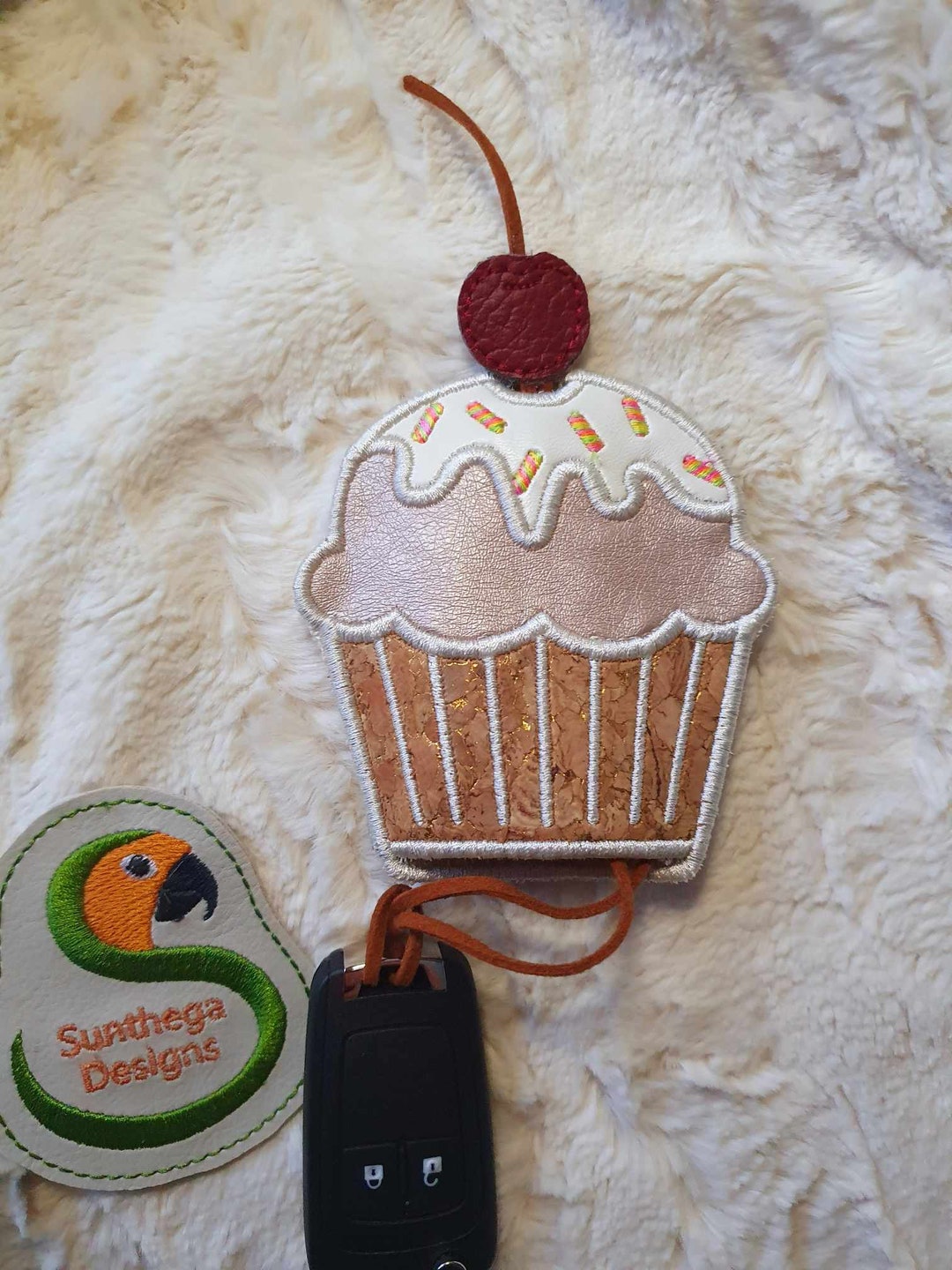 Cupcake Key Sleeve 4 X 4 ITH DIGITAL FILE for Embroidery Machines Only ...