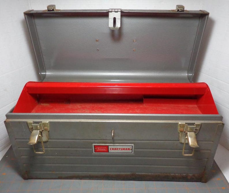 Vintage Craftsman Mechanic's 18 Tool Box 6500 With Tote Tray and Built ...
