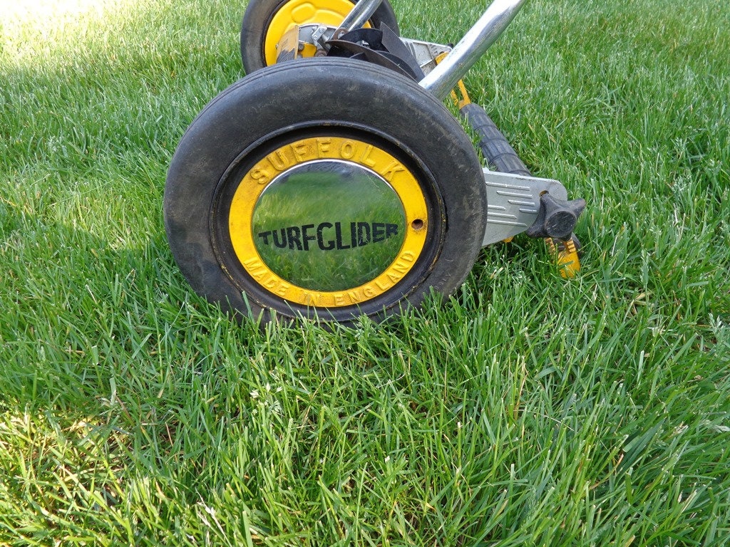 Vintage Suffolk Turf Glider Ball Bearing Push Reel Mower in Excellent ...