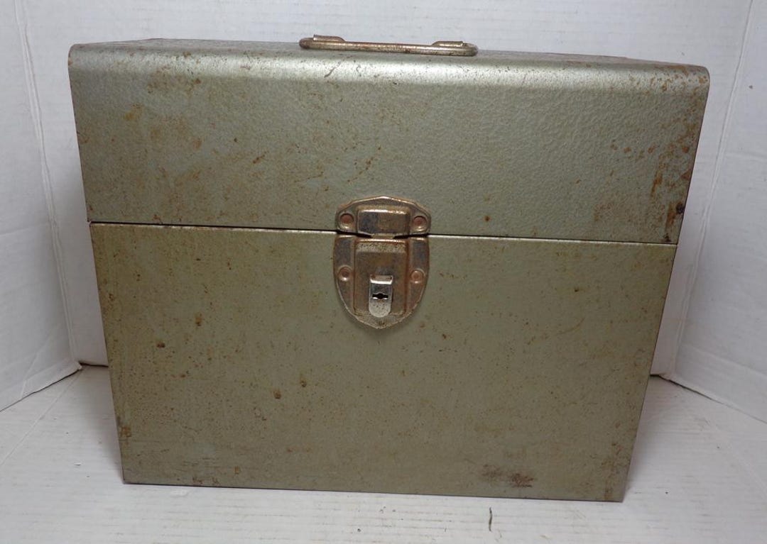 Vintage Tower Sears Roebuck and Co Porta File Metal Locking File Box ...