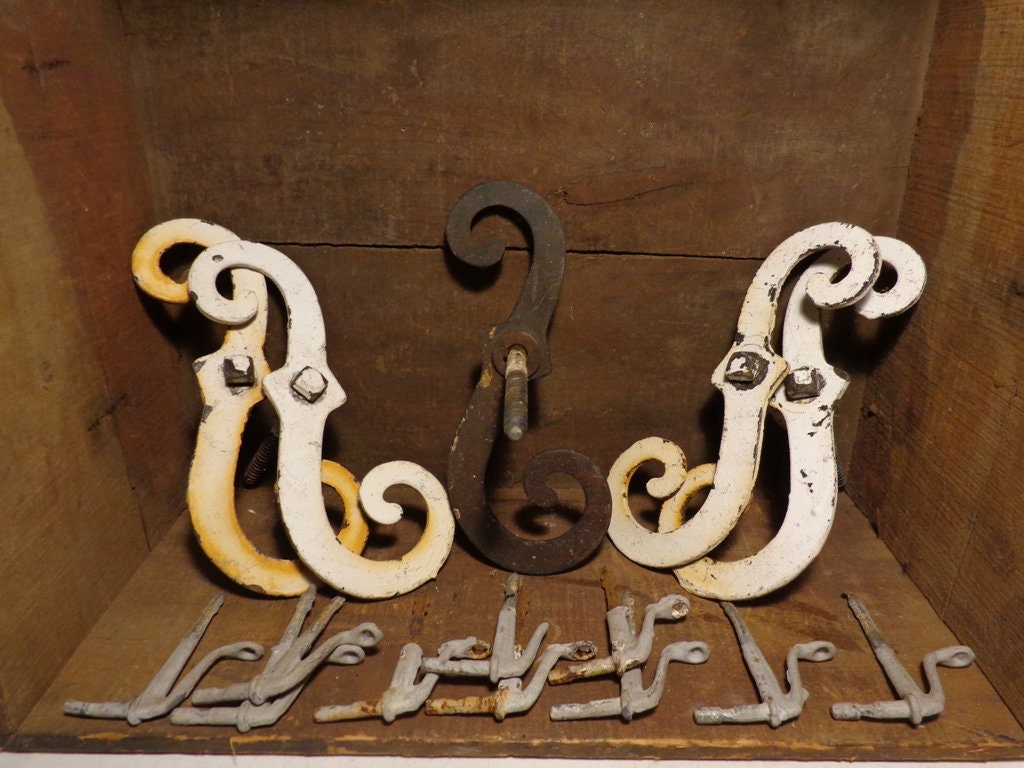 Antique Rare and Hard to Find 8" Shutter Solid Iron Dogs With Original ...