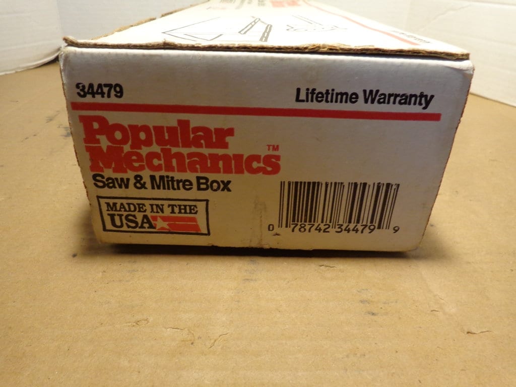 Vintage Popular Mechanics Miter Box With 14-in. Back Saw Kit No. 34479 ...