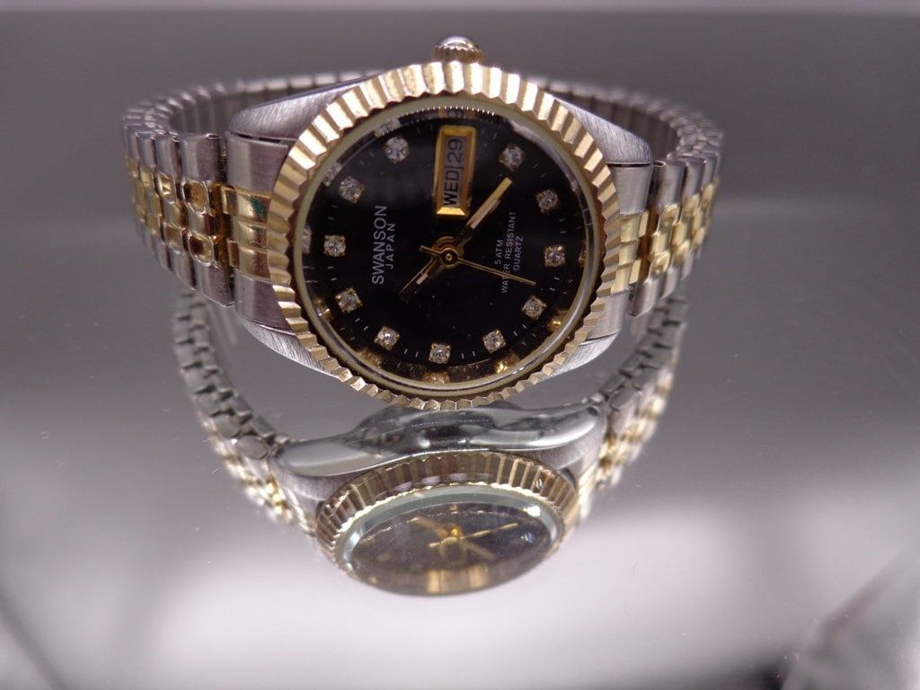 Swanson Japan Women's Watch Water Resistant Black Dial - Etsy