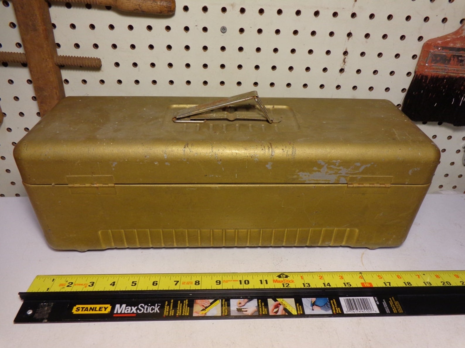 Vintage Large Union Steel / Liberty Steel Metal Tackle Box With One ...