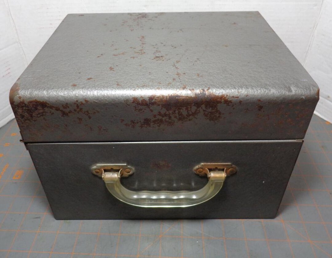 Vintage Porta File Box- Storage Metal Box, Film, Records Storage Steel ...