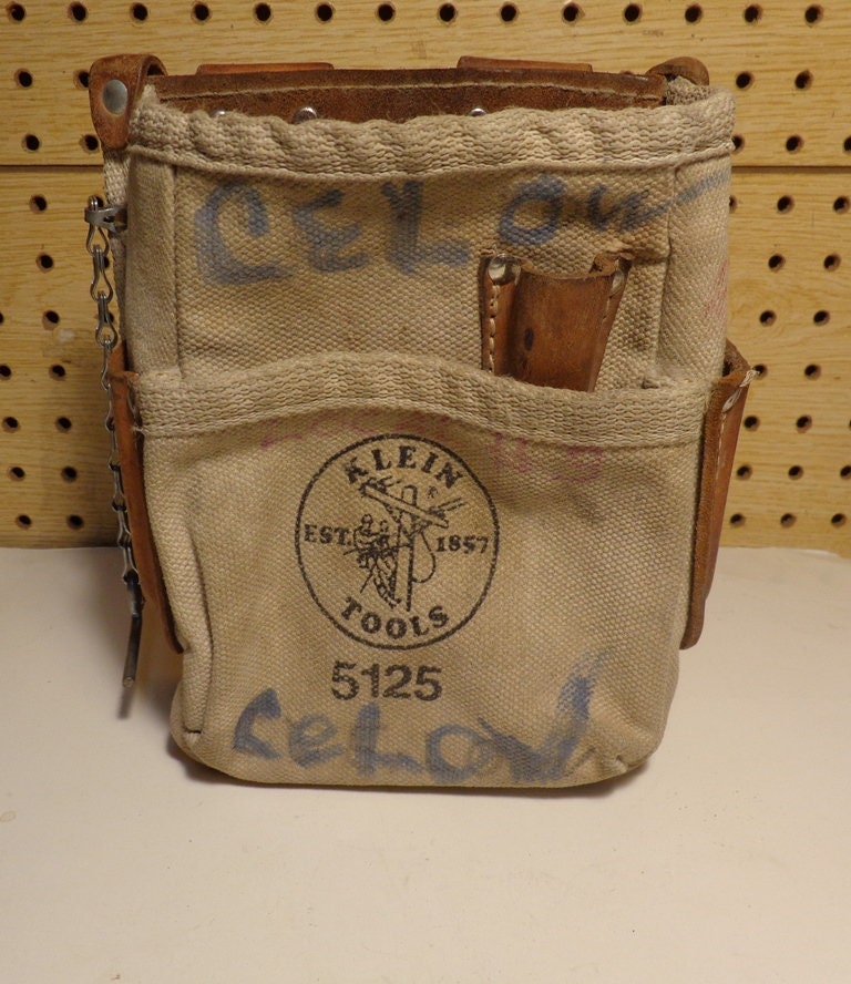 KLEIN TOOLS No. 5125 Tool Pouch, 5-pocket, Canvas Made in U.S.A. - Etsy